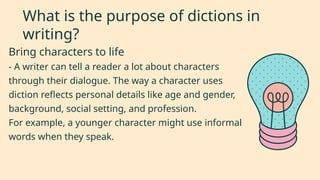 Diction and styles power point presentation | PPTX