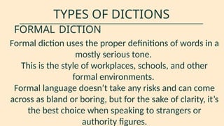 Diction and styles power point presentation | PPTX