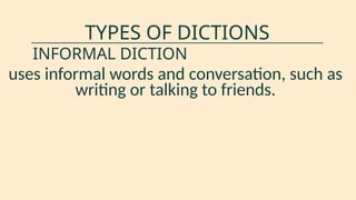 Diction and styles power point presentation | PPTX