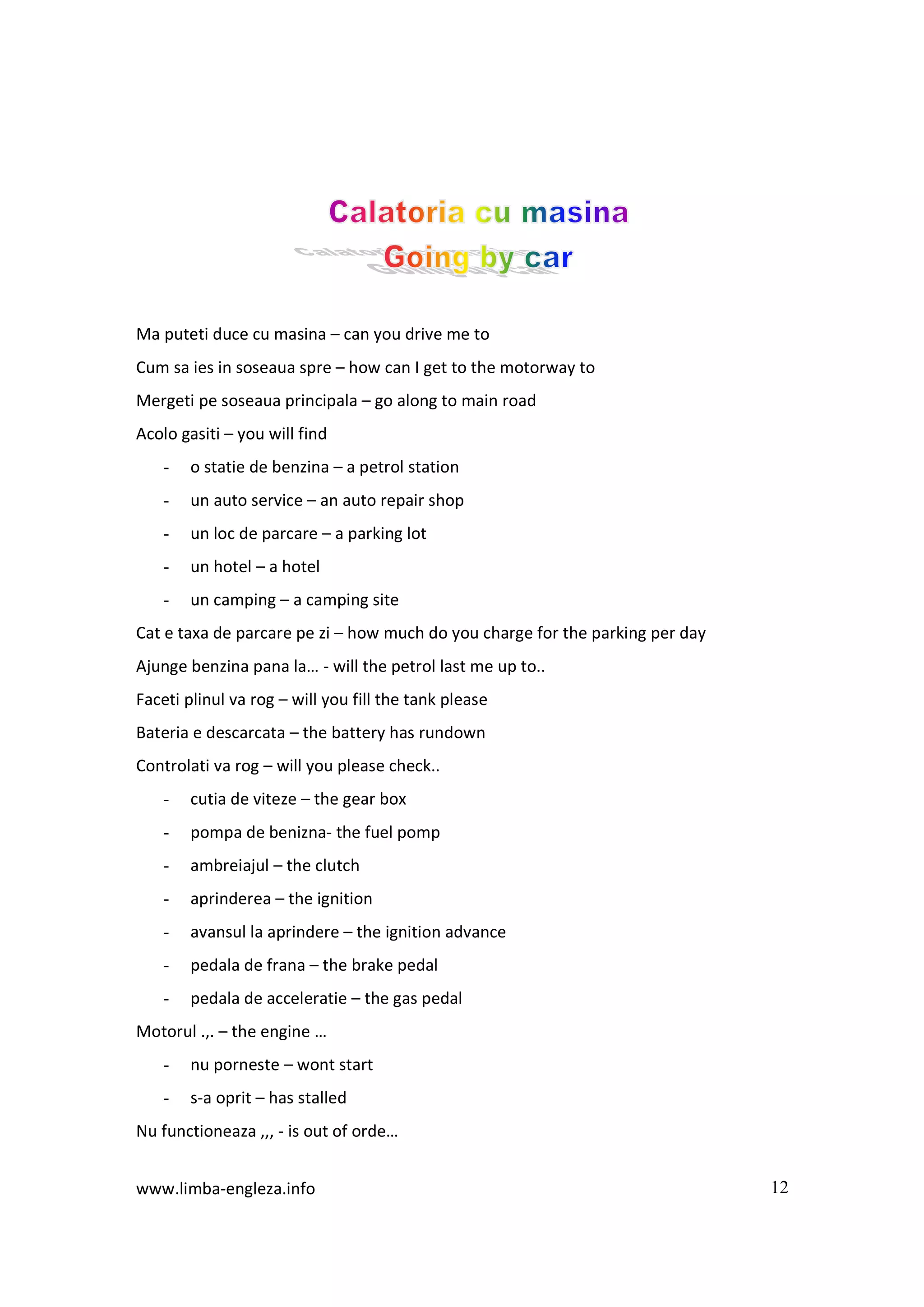 Dictionar expresii in limba engleza | PDF