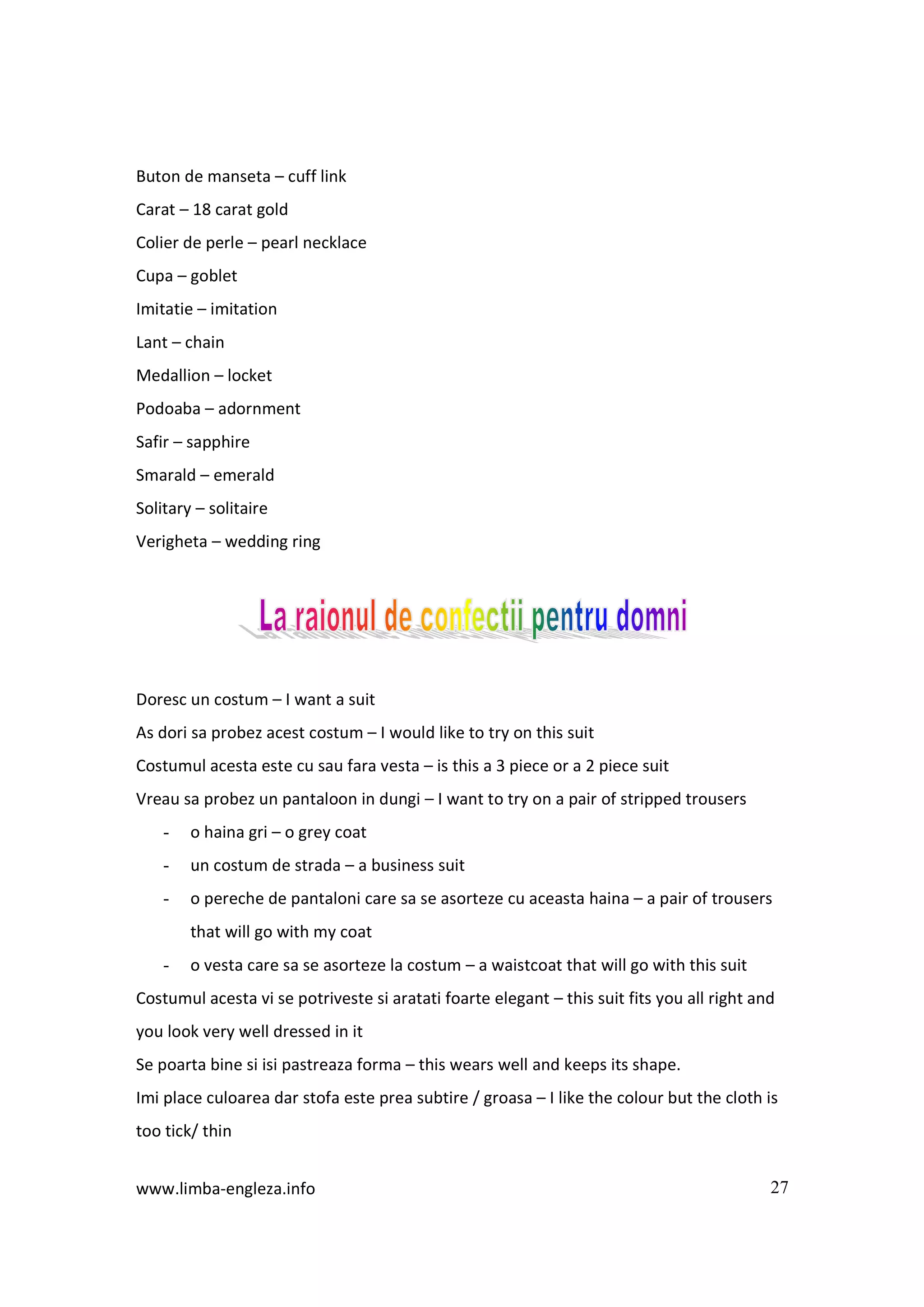 Dictionar expresii in limba engleza | PDF