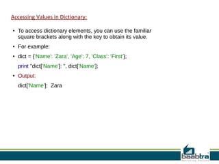 Dictionaries in Python | PPT