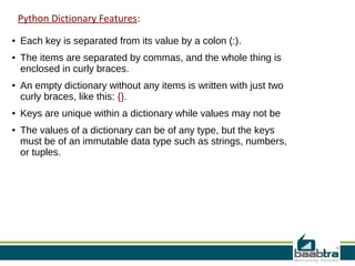 Dictionaries in Python | PPT