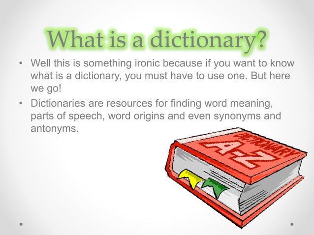 Dictionaries | PPTX | Internet for Beginners | Internet