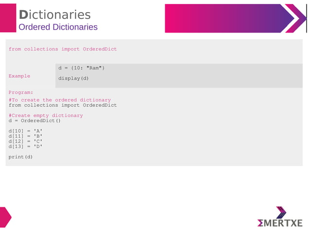 Python : Dictionaries | PDF