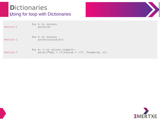 Python : Dictionaries | PDF