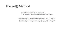 Dictionaries in Python | PPTX