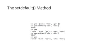 Dictionaries in Python | PPTX