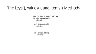 Dictionaries in Python | PPTX