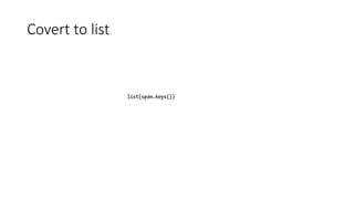 Dictionaries in Python | PPTX