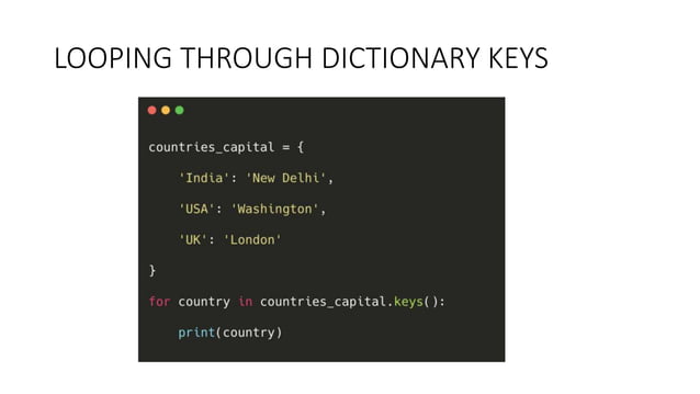 PART 7 - Python Tutorial | Dictionaries In Python With Examples | PPTX