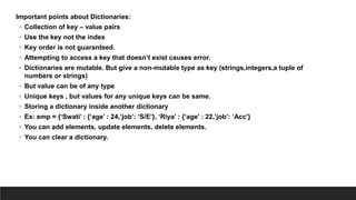 Dictionaries.pptx | Programming Languages | Computing