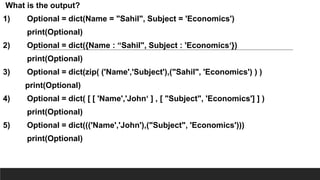 Dictionaries.pptx | Programming Languages | Computing