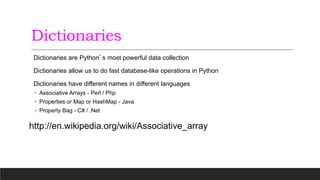 Dictionaries.pptx | Programming Languages | Computing