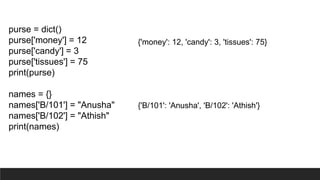 Dictionaries.pptx | Programming Languages | Computing