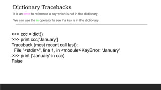 Dictionaries.pptx | Programming Languages | Computing