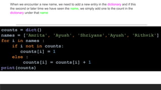 Dictionaries.pptx | Programming Languages | Computing