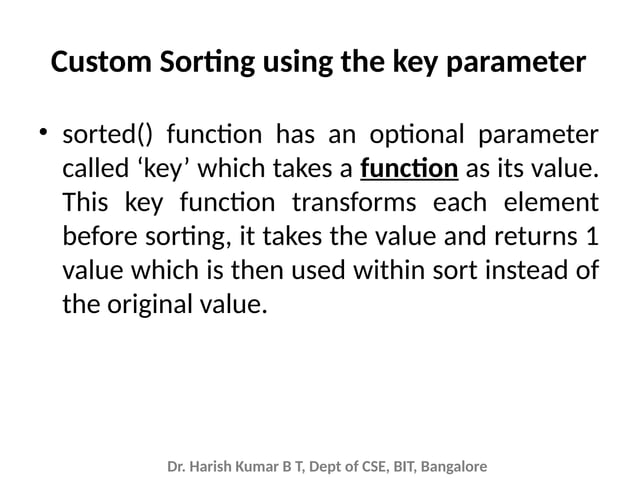 DictionariesPython Programming.One of the datatypes of Python which explains the dictionary ...