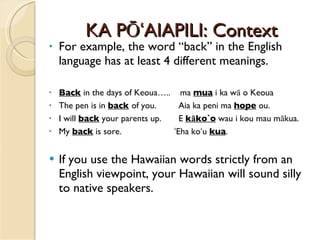 Puke Wehewehe ʻŌlelo | PPT