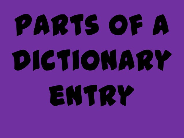 Using the Dictionary | PPT | Free Download
