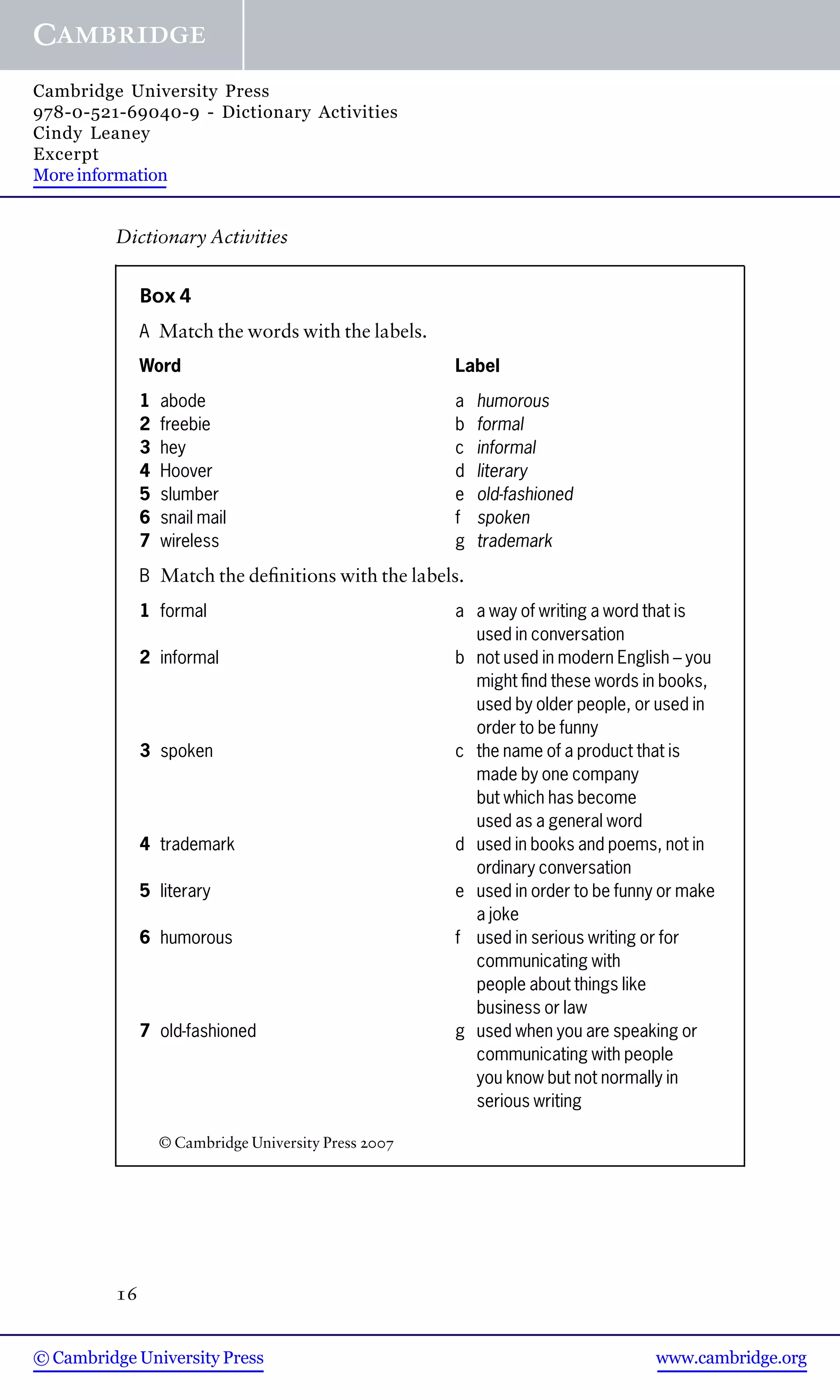 Dictionary activities-paperback-sample-pages | PDF