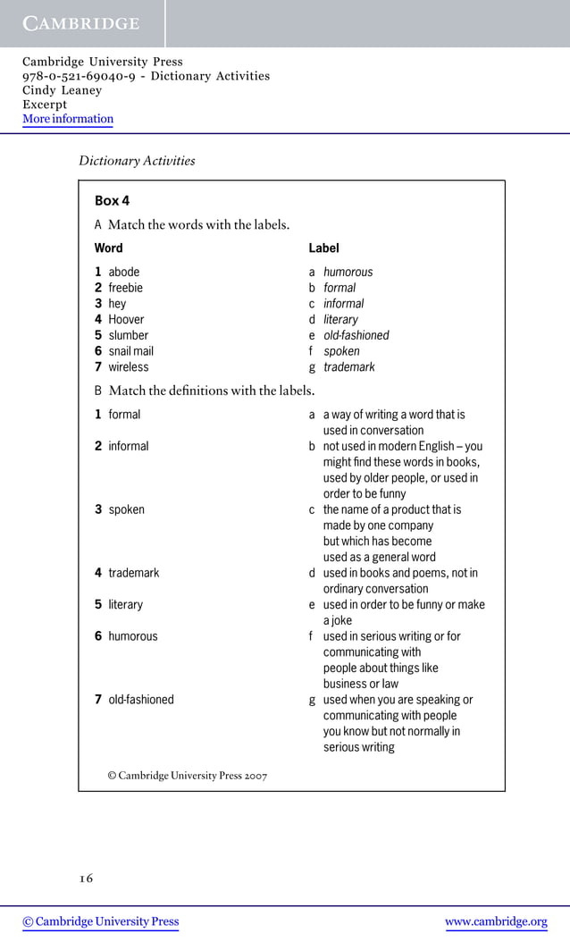 Dictionary activities-paperback-sample-pages | PDF