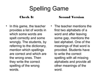 Dictionary activities for esl learners | PPT