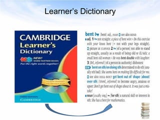 Dictionary activities for esl learners | PPT