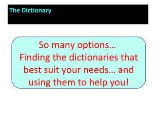 Dictionary And Parts Of Speech | PPT