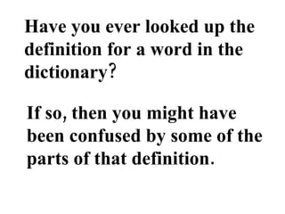 Dictionary Definitions | PPT | Science