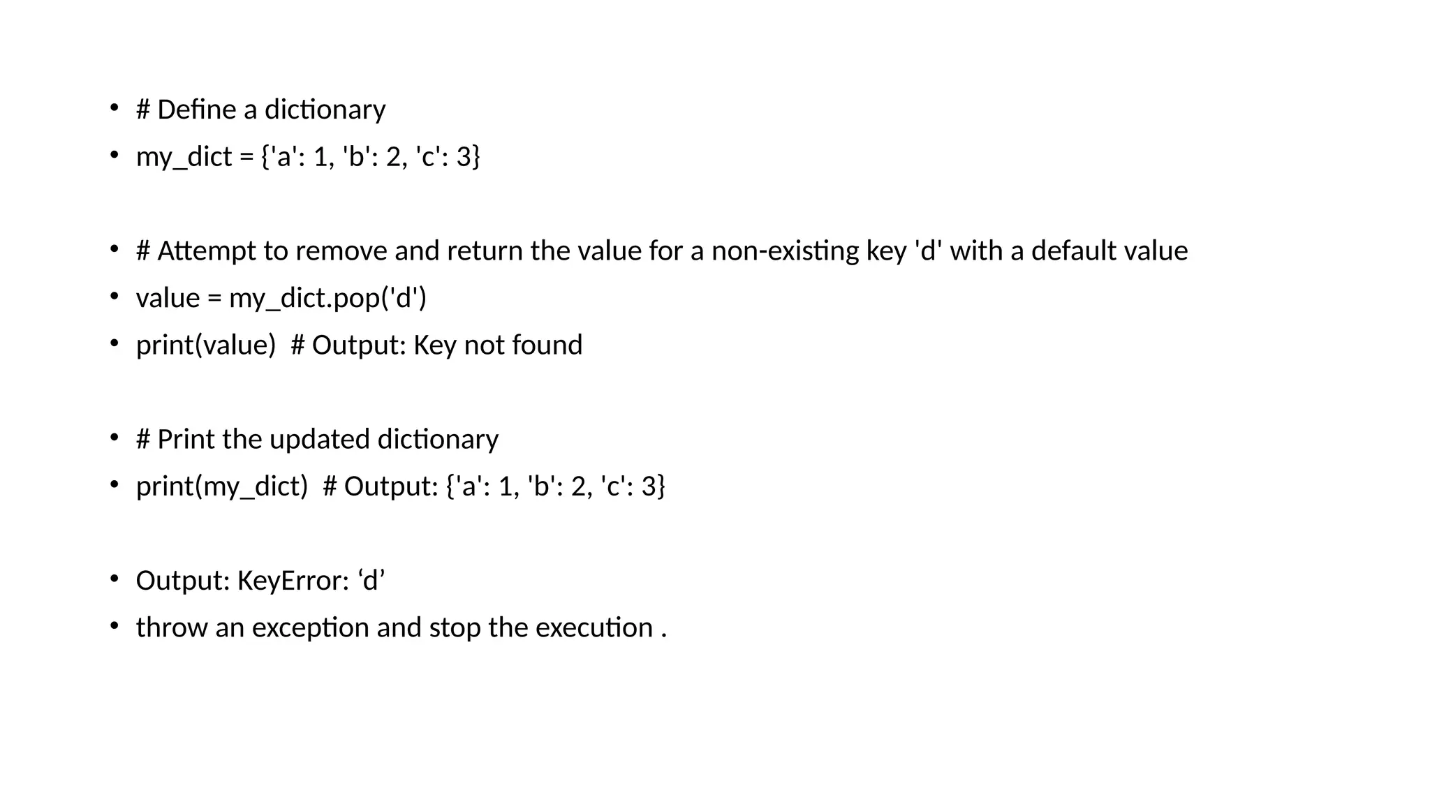 Meaning of Dictionary in python language | PPTX