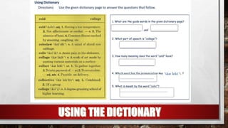Manejo y Uso del Diccionario Bilingue | PPTX