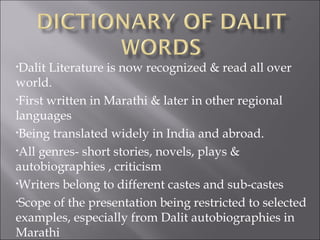 Dictionary of Dalit Words | PPT
