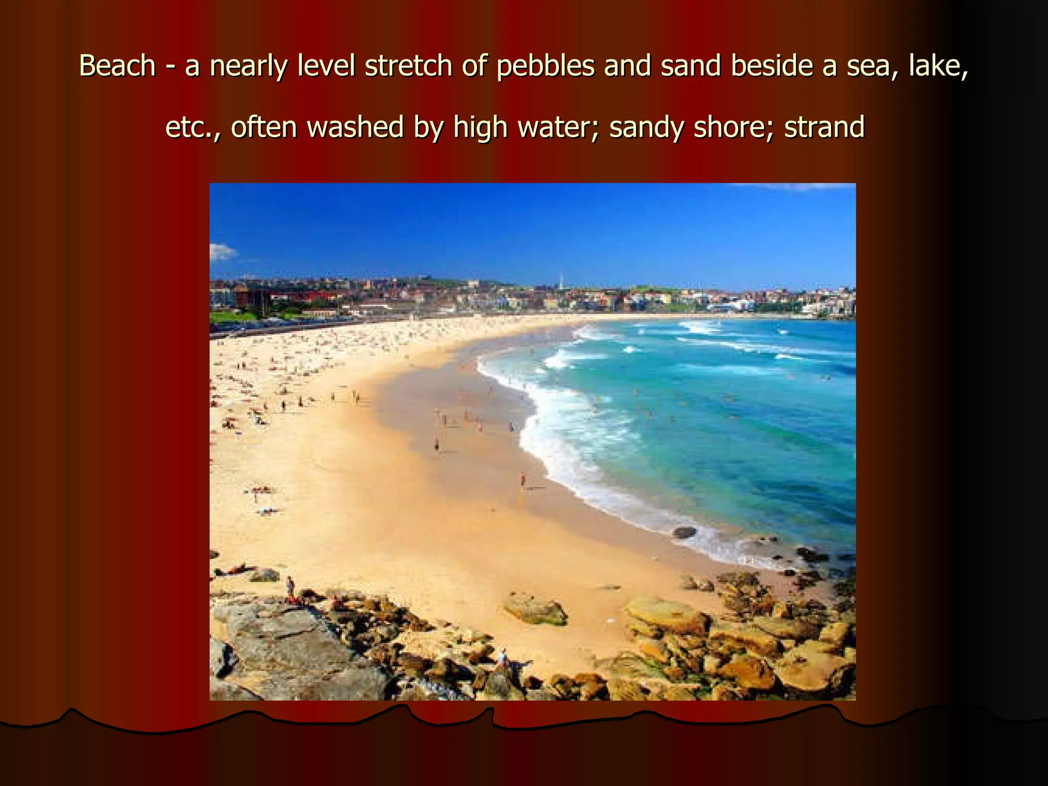 Dictionary Of Landforms Shaped By Water and water processes | PPT