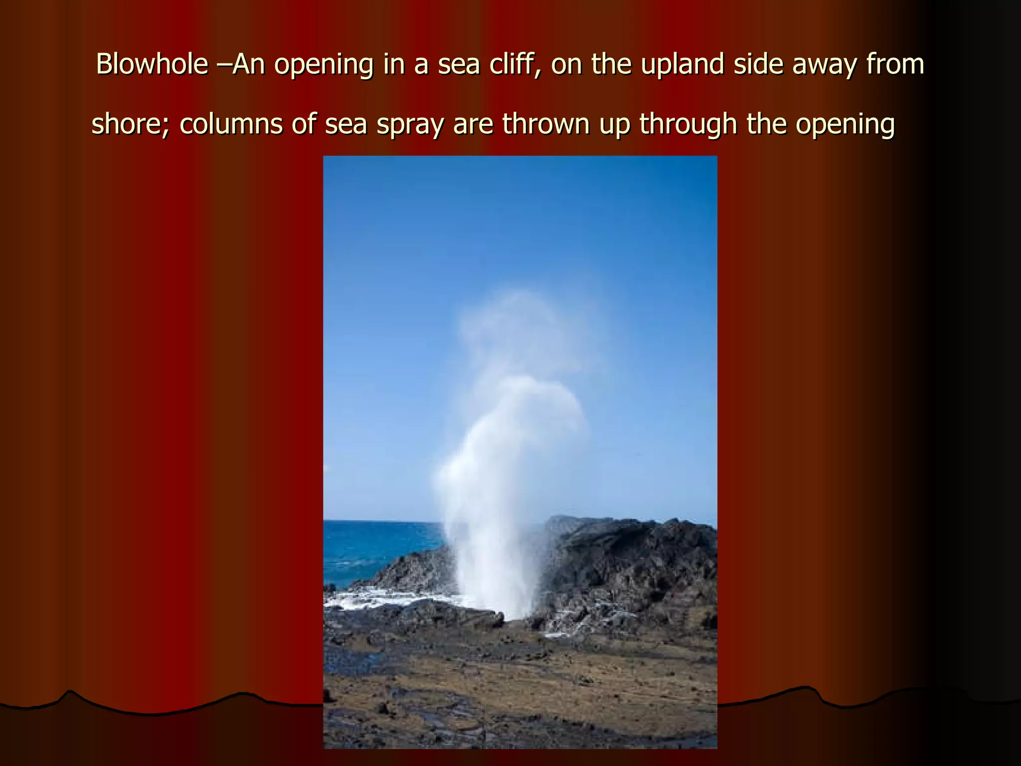 Dictionary Of Landforms Shaped By Water and water processes | PPT