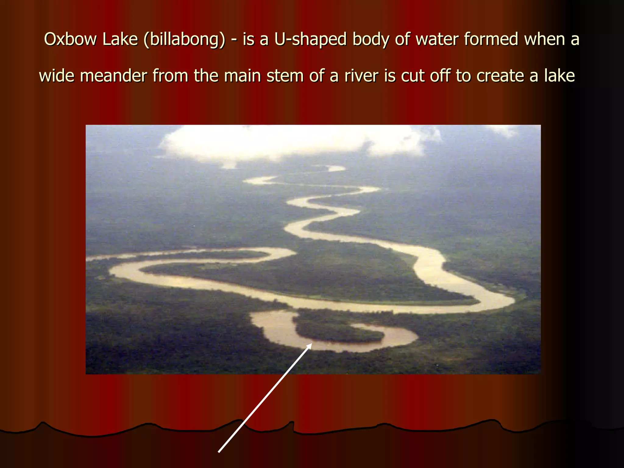 Dictionary Of Landforms Shaped By Water and water processes | PPT