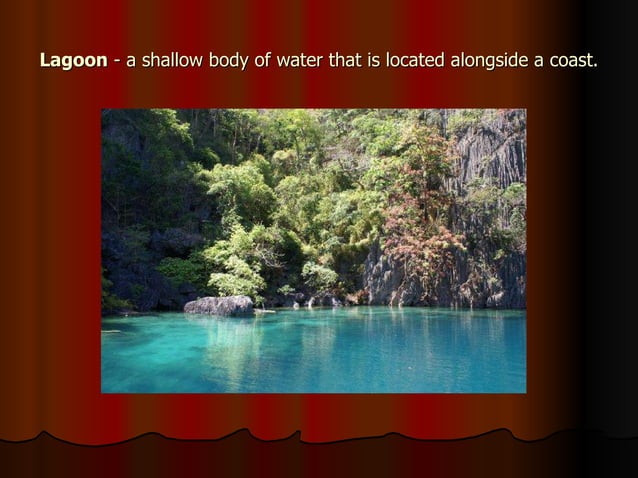 Dictionary Of Landforms Shaped By Water and water processes | PPT