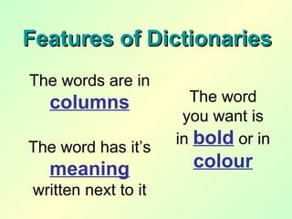 Dictionary powerpoint | PPT