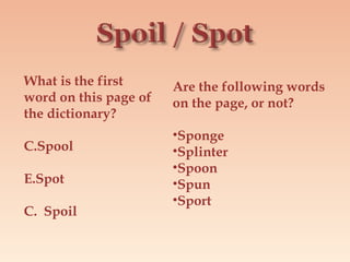 Dictionary ppt | PPT