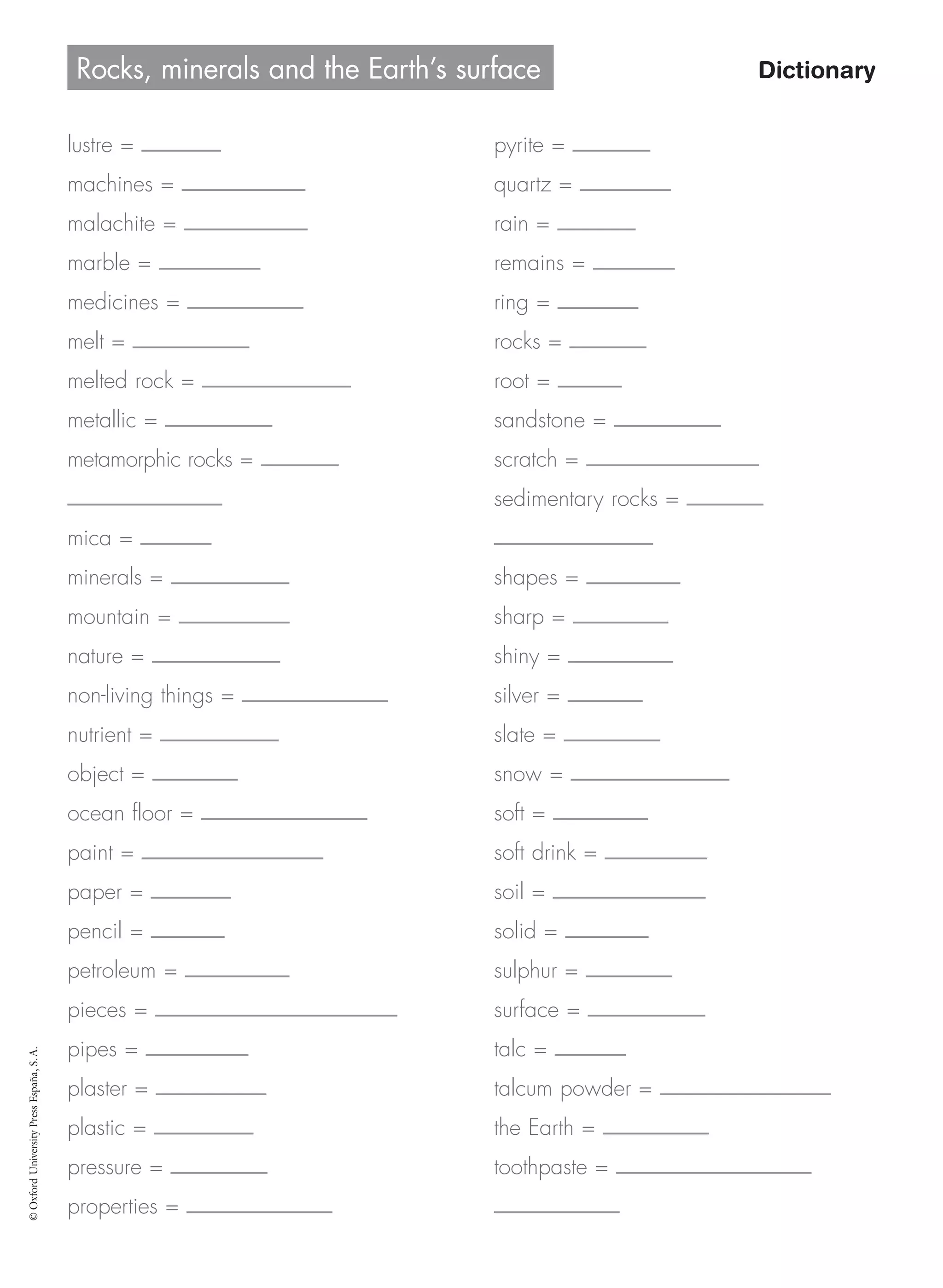 Dictionary rocks | PDF | Geology | Science