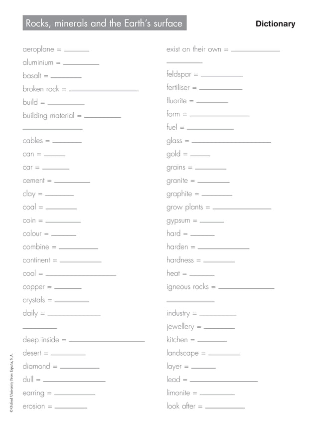 Dictionary rocks | PDF | Geology | Science