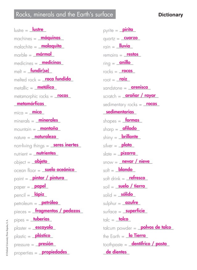 Dictionary rocks | PDF | Geology | Science
