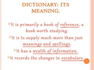Dictionary skills. | PPT