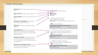 Dictionary skills in the 21st century | PPTX