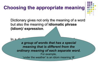 Dictionary skills (session 5) | PPT