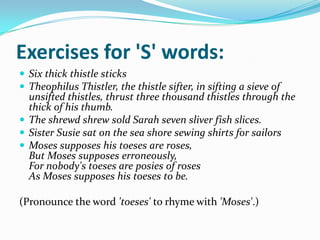 Diction exercises | PPTX