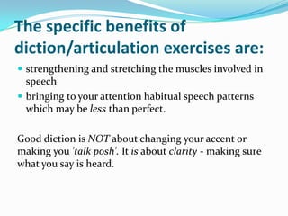 Diction exercises | PPTX