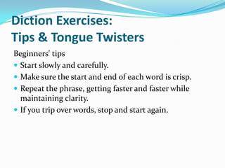 Diction exercises | PPTX