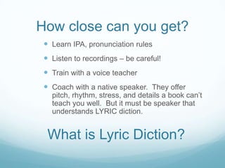 Diction i first day of class copeland | PPT