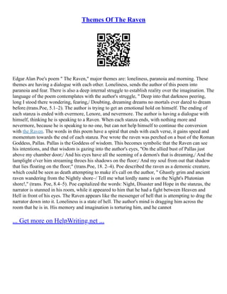 Diction In The Raven | PDF
